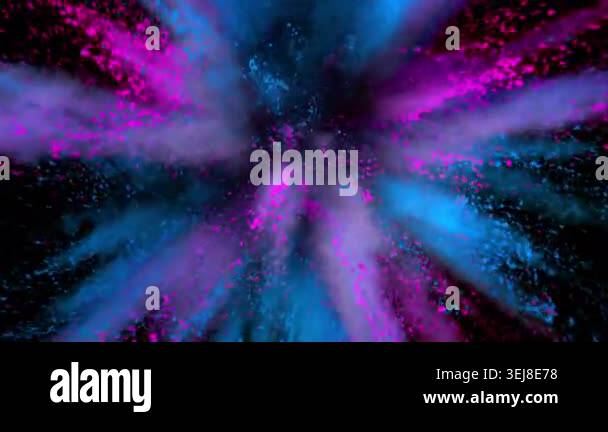Super Slow Motion Shot of Color Powder Explosion on Black Background at ...