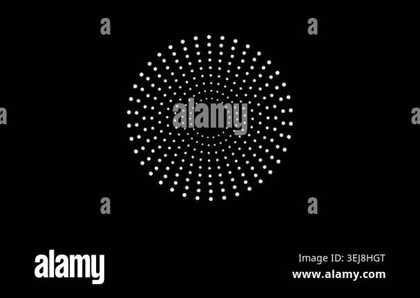 White dots form a circular pattern against black background Stock Video ...