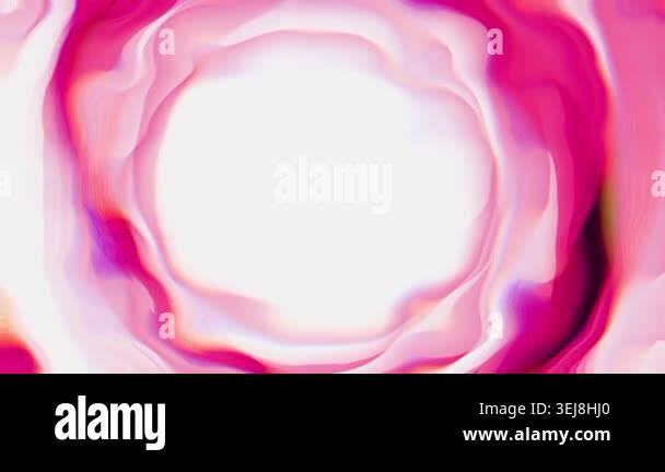 iridescent wavy circle pink abstract liquid animation with copy space ...