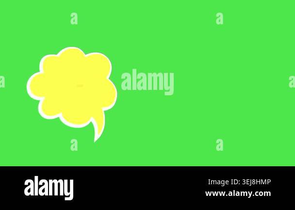 Animated speech bubble sticker with OMG text on green screen Stock ...
