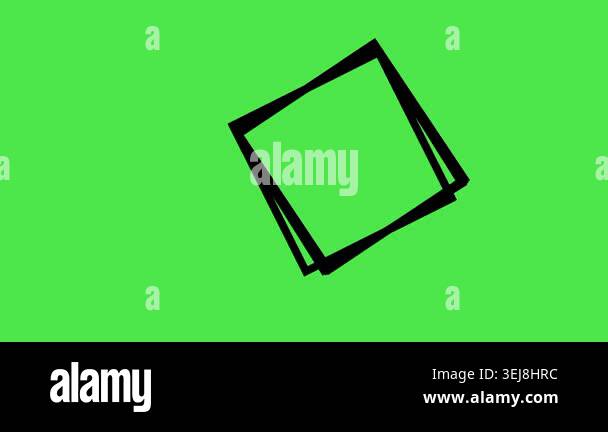 swing lines square geometric on green screen Stock Video Footage - Alamy