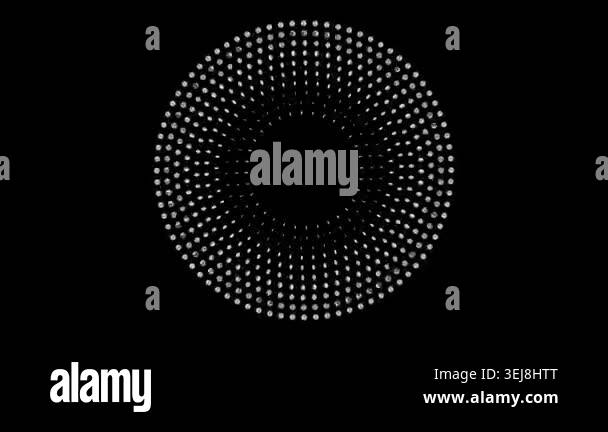 Circular tunnel polka dots black and white rotating, checker board ...
