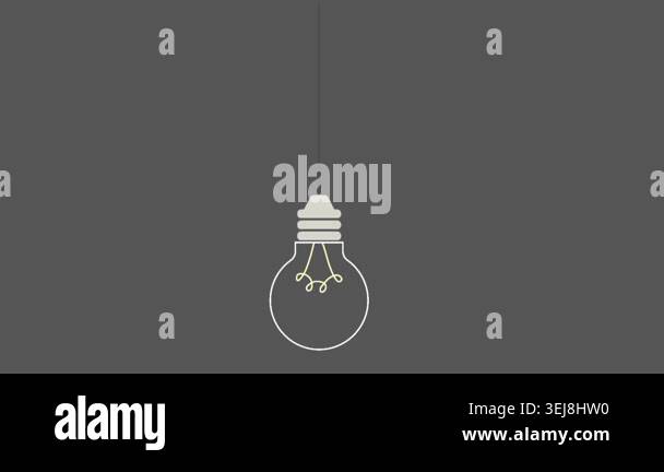 artoon light bulb effect ideas. business concept animation. animated ...