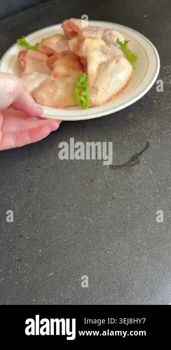 Raw chicken wings poultry meat lunch or dinner tasty snack fresh ...