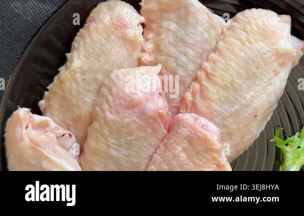 Raw chicken wings poultry meat lunch or dinner tasty snack fresh ...