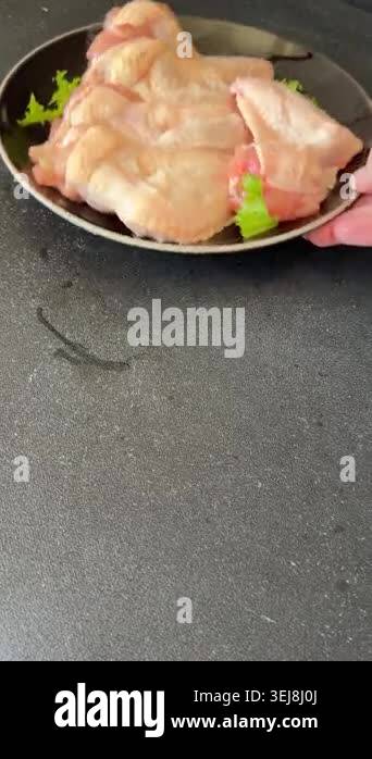 Raw chicken wings poultry meat lunch or dinner tasty snack fresh ...
