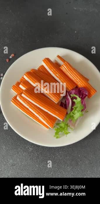Crab sticks seafood lunch or dinner tasty snack fresh gourmet food ...
