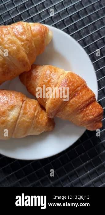 Croissants fresh pastries, fluffy treats tasty snack gourmet food ...