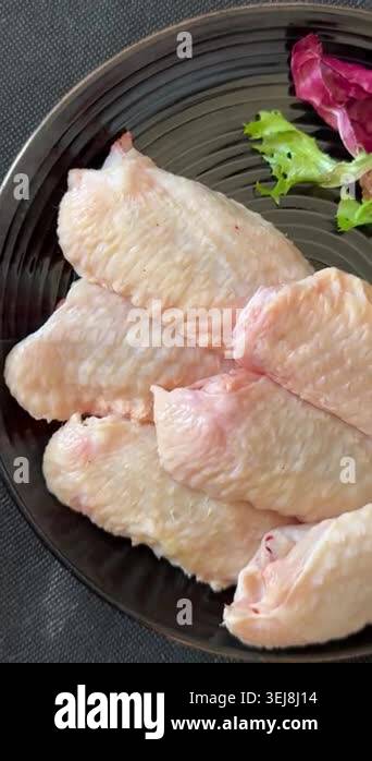 Raw chicken wings poultry meat lunch or dinner tasty snack fresh ...