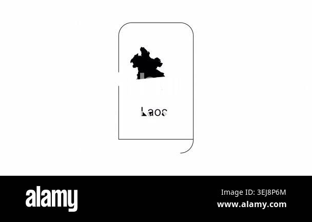 A minimalist outline of a smartphone displaying the geographical shape ...