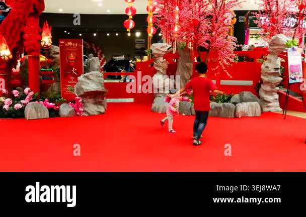 MALAYSIA, Nilai - February 1, 2019: People at the Chinese New Year mall ...