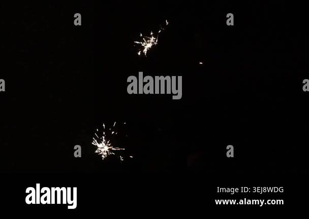 Sparkling lights in darkness, creating a festive atmosphere during a ...