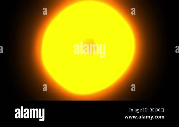 Abstract motion graphic of a glowing yellow blob morphing and rotating ...