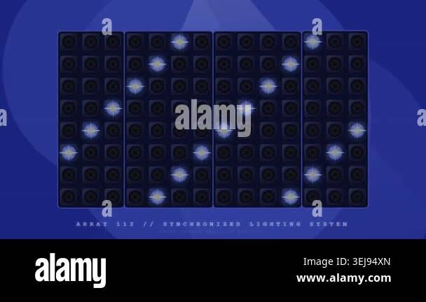 Futuristic synchronized lighting system control panel interface ...