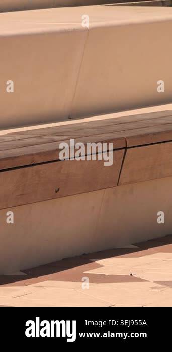 City bench seating integrated into curb design urban public space ...