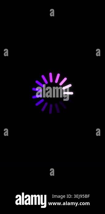 Futuristic Loading Ring Animation Black Background. High quality 4k ...