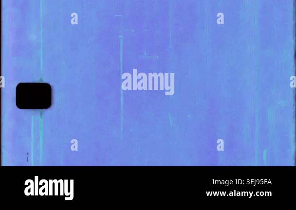 Analog 16mm Film Leader Blue Color Grunge Overlay. High quality 4k ...