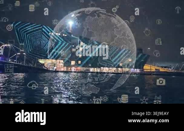 Smart city and communication network concept. Digital transformation ...
