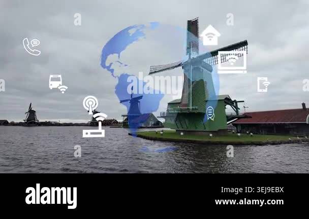 Smart city and communication network concept. Digital transformation ...
