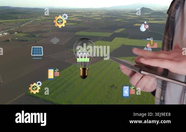 agriculture smart farming technology - industry 4.0.Concept of ...