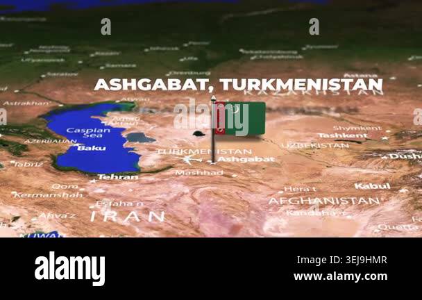 Flight From Ashgabat Turkmenistan to Bucharest ROMANIA with flag pins ...