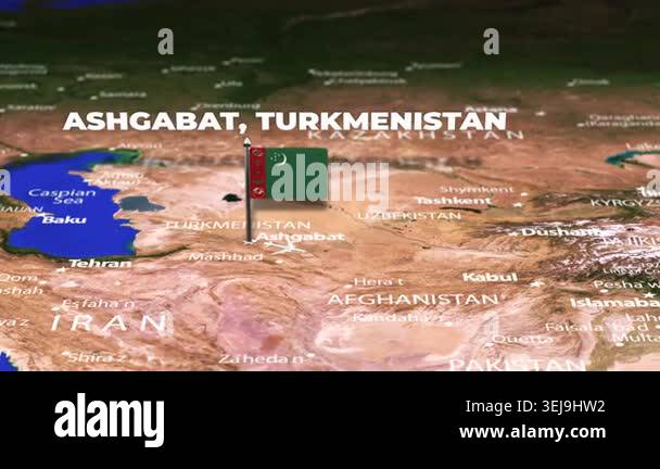 Flight From Ashgabat Turkmenistan to Dhaka BANGLADESH with flag pins ...