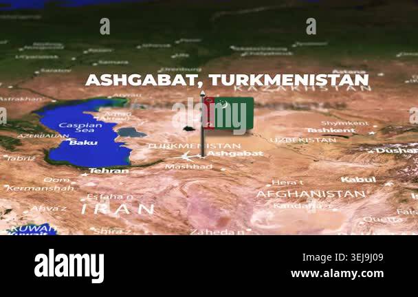 Flight From Ashgabat Turkmenistan to Damascus SYRIA with flag pins ...
