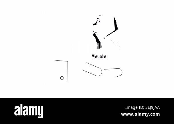 A simple line drawing illustrating a hand gesture with a profile ...