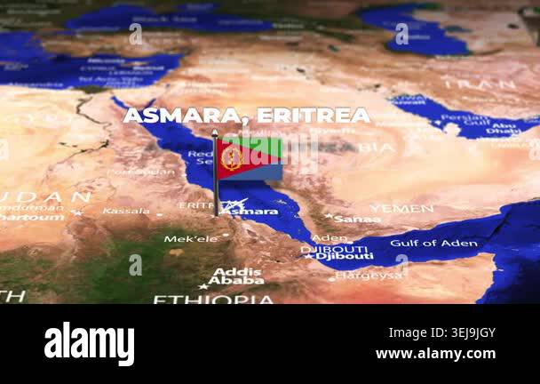 Flight From Asmara ERITREA to Ashgabat Turkmenistan with flag pins ...