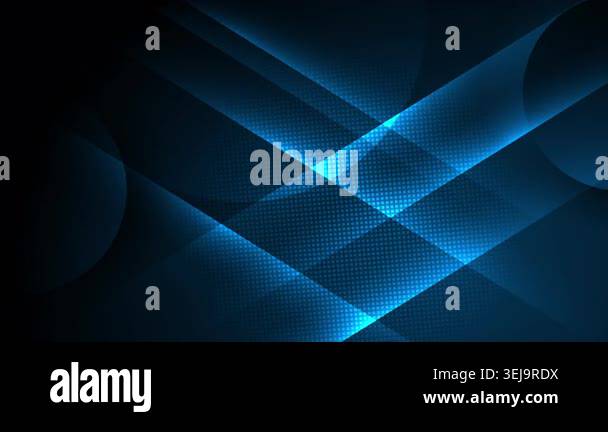 Dark blue glowing abstract tech geometric background. Seamless looping ...
