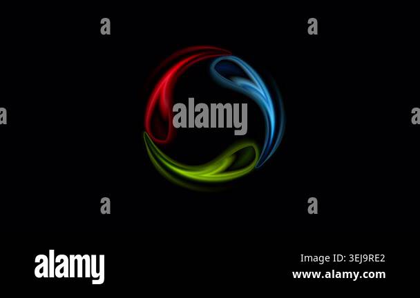 Multicolored glossy circle shape abstract motion background. Video ...