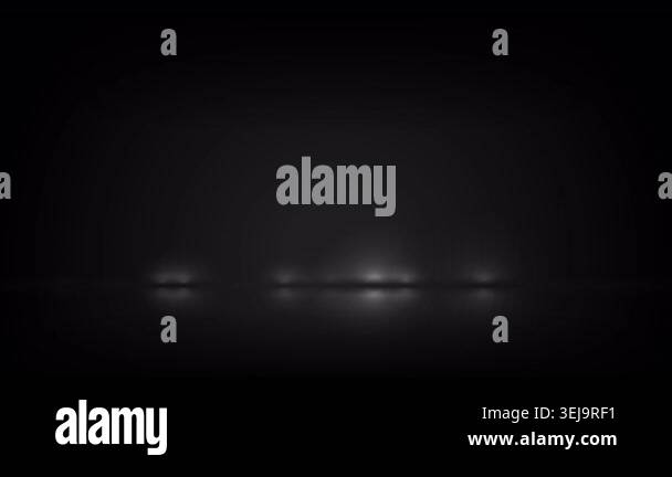 Abstract bokeh shiny lights on horizon with reflection motion design ...