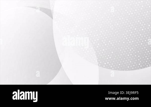 Abstract geometric motion background with grey circles and particles ...