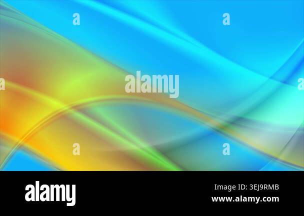 Abstract shiny blue orange waves elegant motion background. Seamless ...