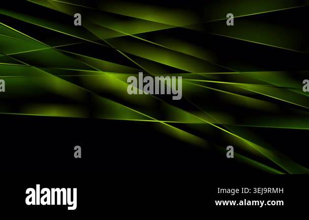 Green glowing shiny lines abstract motion background. Seamless looping ...