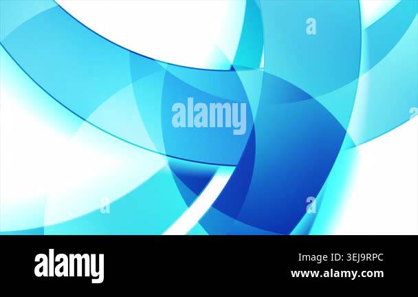 Blue white geometric tech motion background with glossy wavy shapes ...