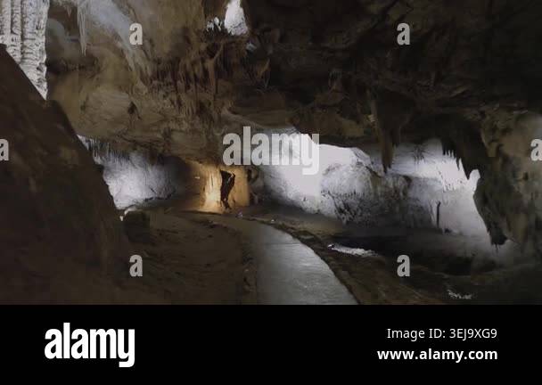 Famous prometheus cave near Kutaisi with many stalactites and ...