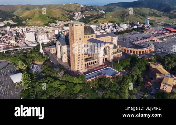 Basilica Of Our Lady In Aparecida Sao Paulo Brazil. Breathtaking Aerial ...