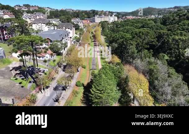 Winter Destination In Campos Do Jordao Sao Paulo Brazil. City Skyline ...