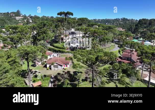 Campos Do Jordao Skyline In Campos Do Jordao Sao Paulo Brazil. Aerial ...