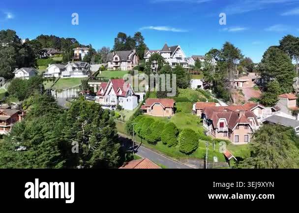 Luxury Houses In Campos Do Jordao Sao Paulo Brazil. Capturing A ...
