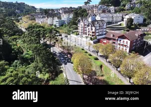 Campos Do Jordao Skyline In Campos Do Jordao Sao Paulo Brazil. City ...