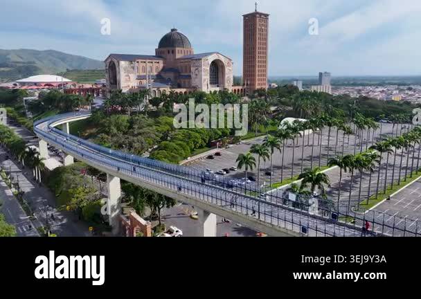 Catholic Temple In Aparecida Sao Paulo Brazil. Stunning Baroque Church ...
