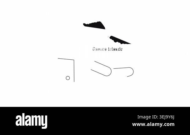A simple illustration showing the map of the Samoa Islands alongside a ...