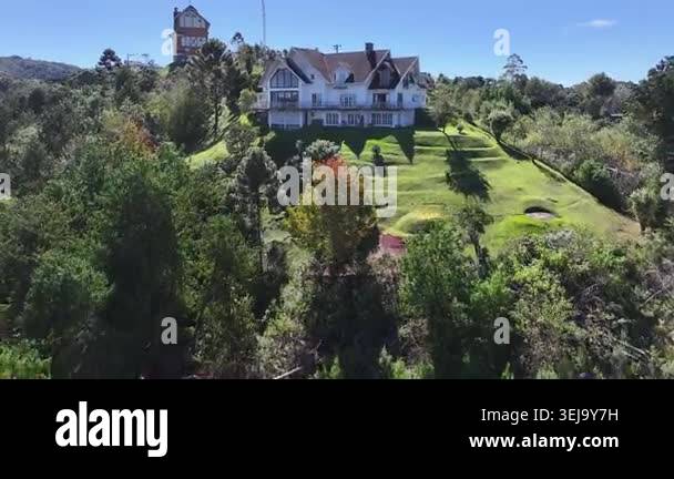 Winter Destination In Campos Do Jordao Sao Paulo Brazil. Aerial View Of ...