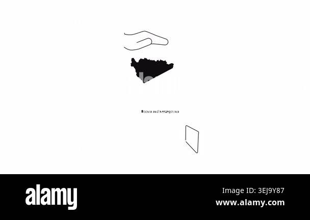 A minimalist graphic featuring two open hands, one above and one below ...