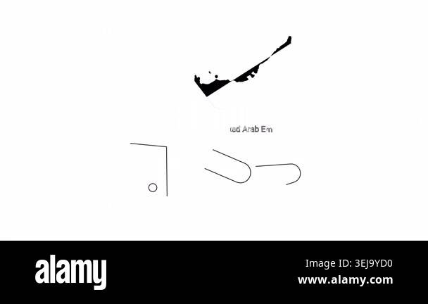 Visual representation of the UAE map combined with hand gestures ...