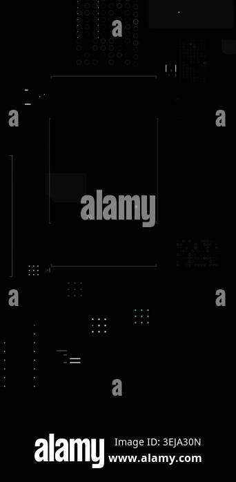 Vertical video Minimal Futuristic HUD Frame Overlay with Digital UI ...