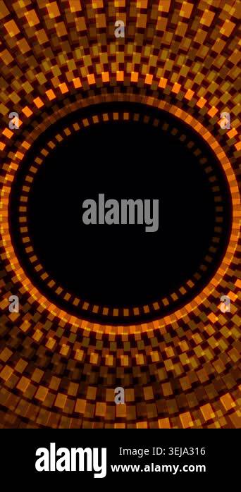 Vertical video futuristic HUD overlay template with glowing orange ...