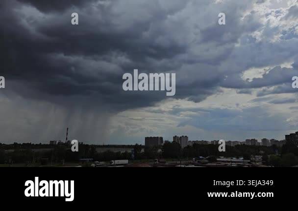 Sky before storm. Stormy cloudy sky wide panorama. Storm cloudy ...
